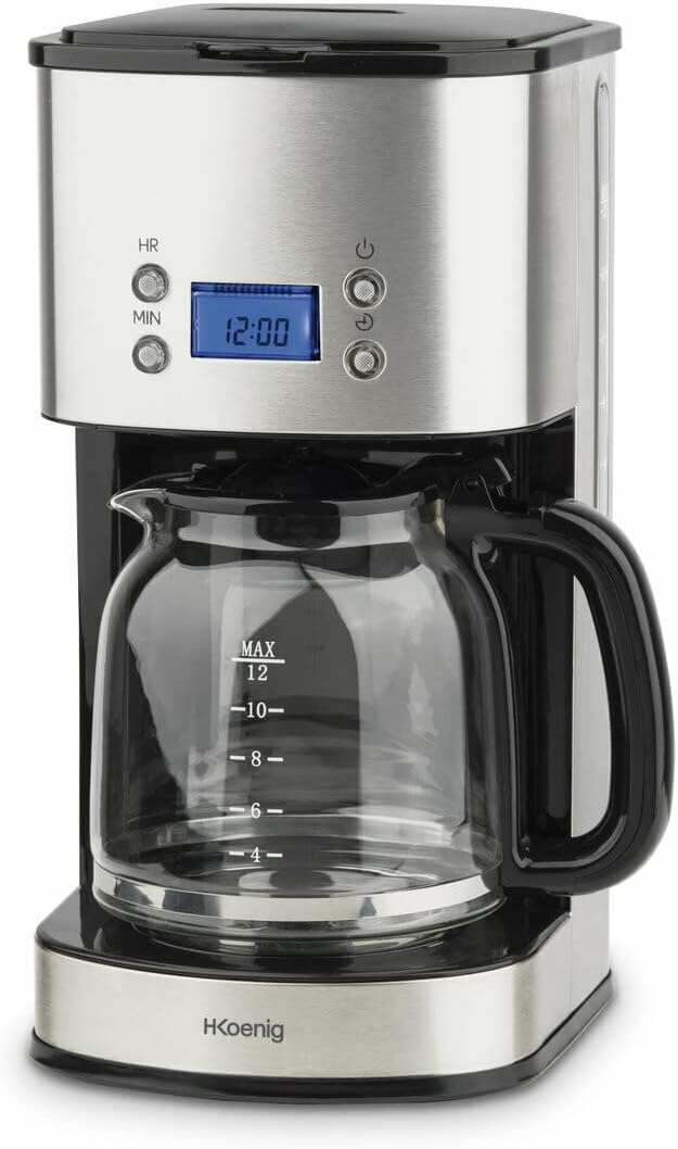 H.Koenig MG30 Programmable Coffee Maker with 1.5 L Stainless Steel ...