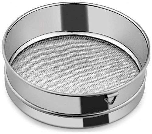 HUMNEED Steel Flour Sieve Atta Channi Flour Strainer Sieve (Silver Pack ...