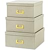 Amazon.com: Soul & Lane Light Gray Kraft Paper Boxes for Storage, Set ...