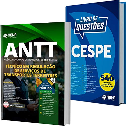KIT Apostila ANTT Técnico em Regulação + Caderno de Questões | Amazon ...