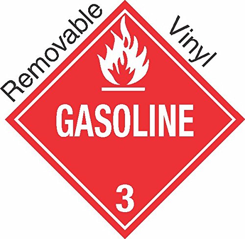 GC Labels-P30901, Standard Worded Gasoline Class 3 Removable Vinyl ...