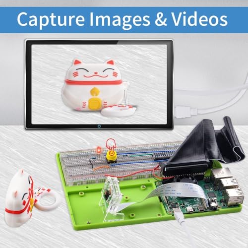 GeeekPi Complete Starter Kit for Raspberry Pi 4B, Python C Java Scratch Code, with 100-Page ...