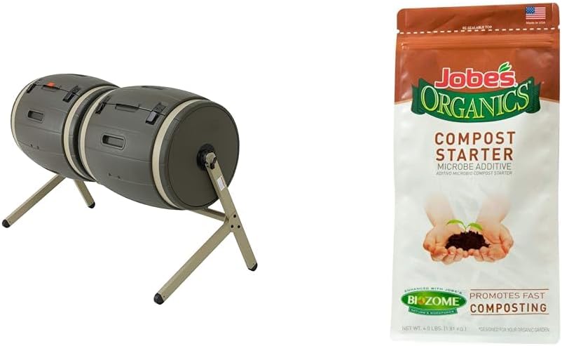 Amazon.com : Lifetime 60309 Double Bin Rotating Composter, 100 Gallon ...