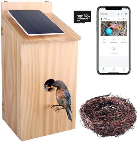 Amazon.com: Smart Birdhouse Camera, Solar Powered Birdhouse Camera ...
