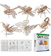 Amazon.com: calary 3D Wooden Puzzle Simulation Animal Dinosaur Assembly ...