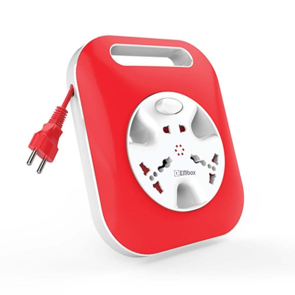 Buy EMBOX Two 3 pin and one 2 Pin Flex Box, Extension Cord Multi Plug ...