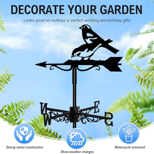 CosyCaya Birds Weather Vane – Retro Cockerel Weathervane Silhouette ...