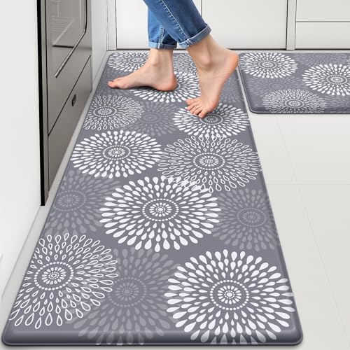 Amazon.com: ASPMIZ Spring Floral Kitchen Mats for Floor, Cushioned Anti ...