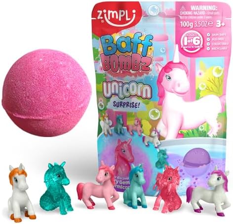 Amazon.com: Zimpli Kids Large Unicorn Surprise Bath Bomb, 1 of 6 ...