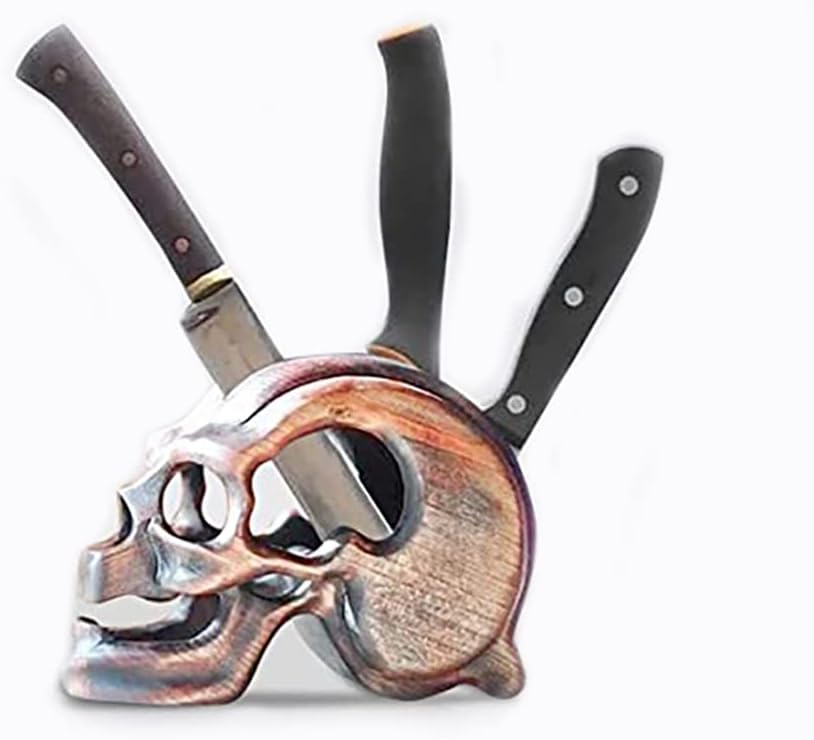 Amazon.com: dyhngnfc Skull Knife Holder For Kitchen Knife,Skull Knife ...