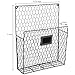 Amazon.com: MyGift Wall Mounted Gray Metal Chicken Wire Hanging File ...