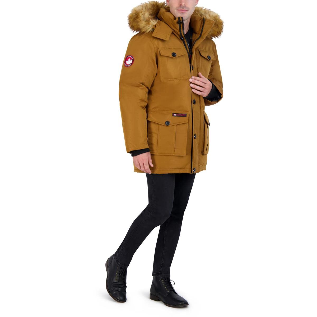 CANADA WEATHER GEAR Parka Coat for Men-Insulated Winter Jacket w/Faux ...