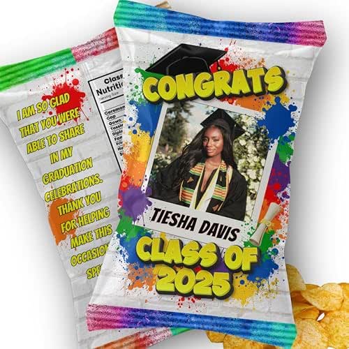 Amazon.com: Custom Graduation Chip Bags - Class of 2025 2026 Party ...