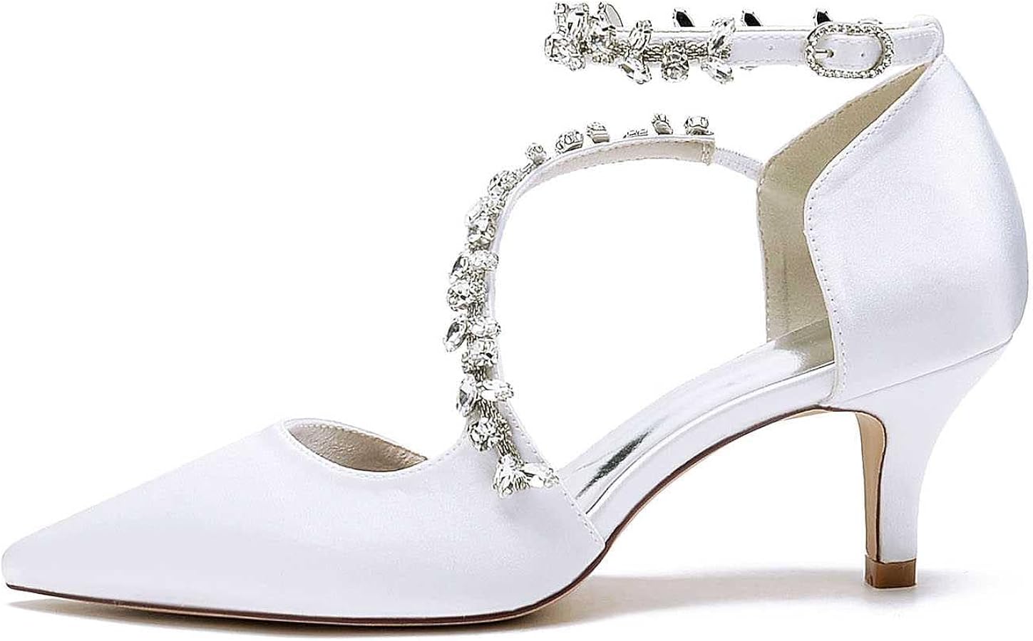 White Satin Evening Shoes