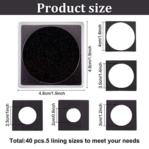 WEBEEDY 40 Pcs Coin Capsule Holder Clear Plastic Coin Container ...