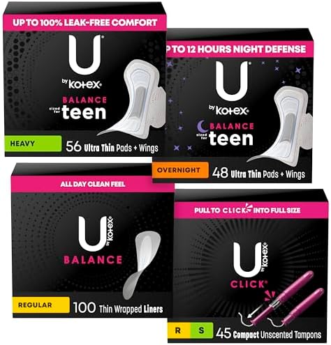 Amazon.com: My First Period Bundle: U by Kotex Balance Sized for Teen ...