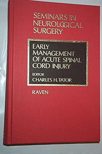 Amazon | Early Management of Acute Spinal Cord Injury | Tator, Charles ...
