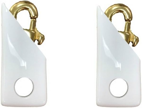 Amazon.com : Flags Poles And More Pair of 3 Inch White Rubber Coated ...