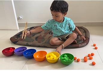 Lattooland Rainbow Sorting Activity Set for Toddlers | Counting Colour ...
