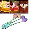 Amazon.com: AnSaw 8 Pc Rainbow Flower Spoon Set, Stainless Steel ...
