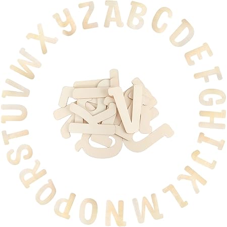 Amazon.com: HZLHZYY 72 Pieces 4" Wood Alphabet Letters Unfinished ...