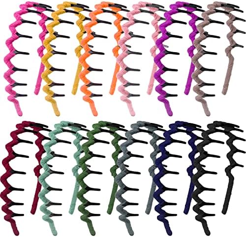 Amazon.com : Duufin 12 Pieces Zigzag Headbands with Teeth Headbands ...
