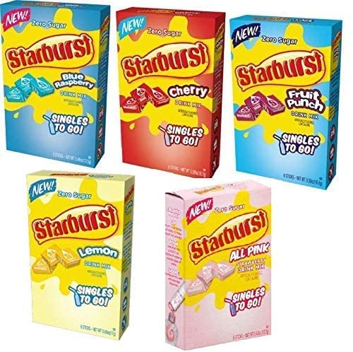 Amazon.com : Starburst Singles to go variety pack 5 box, 5 flavor ...
