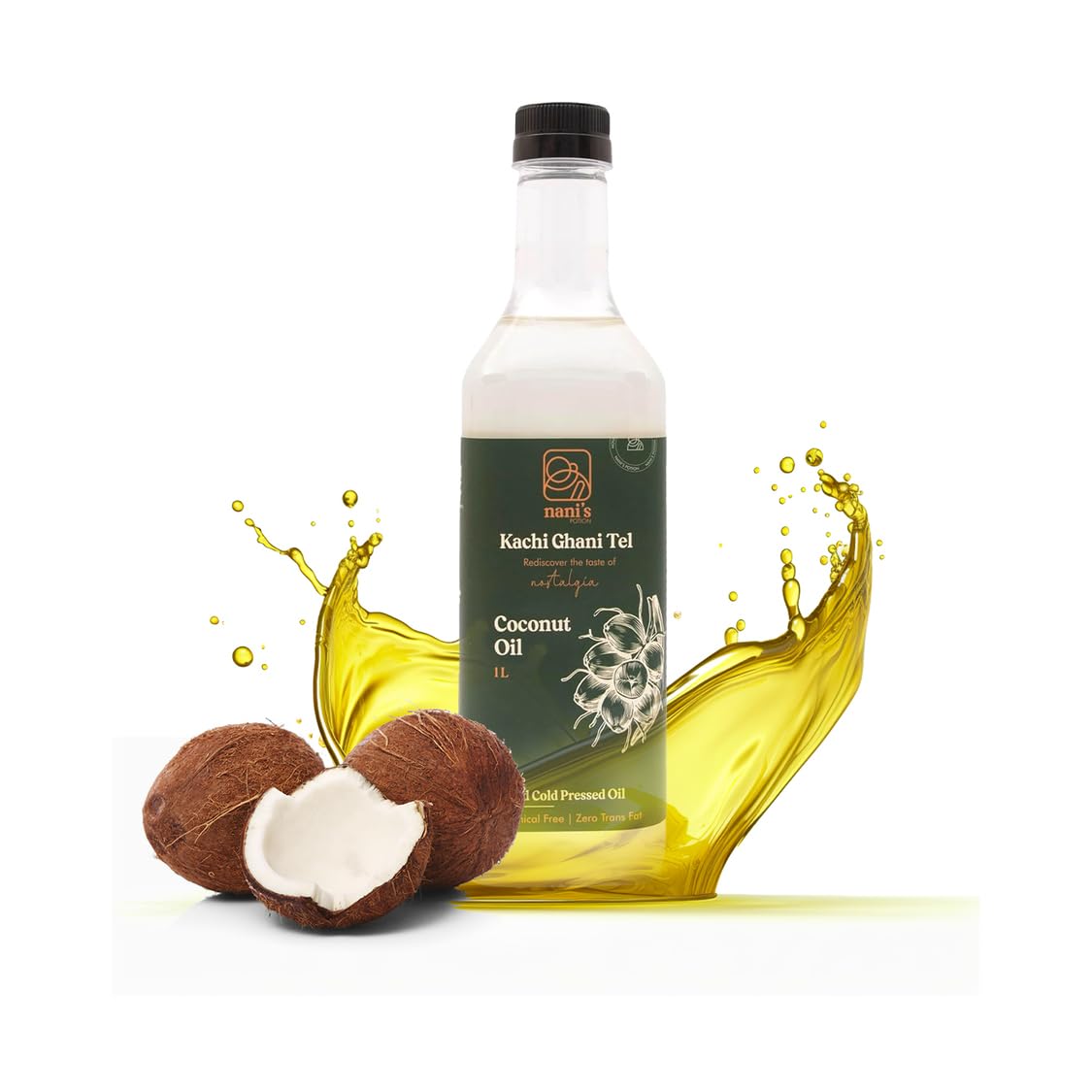 Nani's Potion Wood Pressed Coconut Oil Plastic Bottle Natural , For ...
