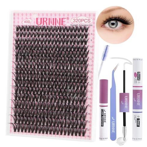 Lash Extension Kit, 320Pcs Lash Clusters, 40D Lash Clusters Kit, 9-16 ...