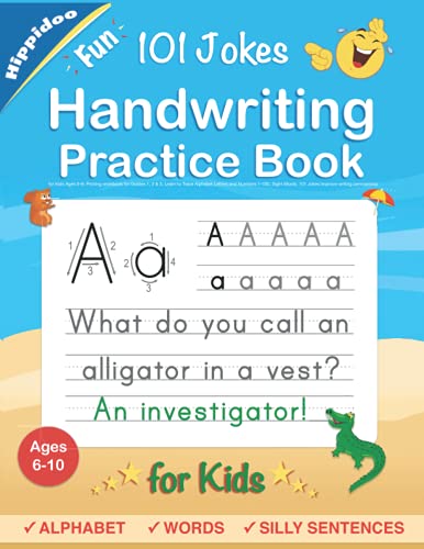 Handwriting Practice Book for Kids Ages 6-8: Printing workbook for ...