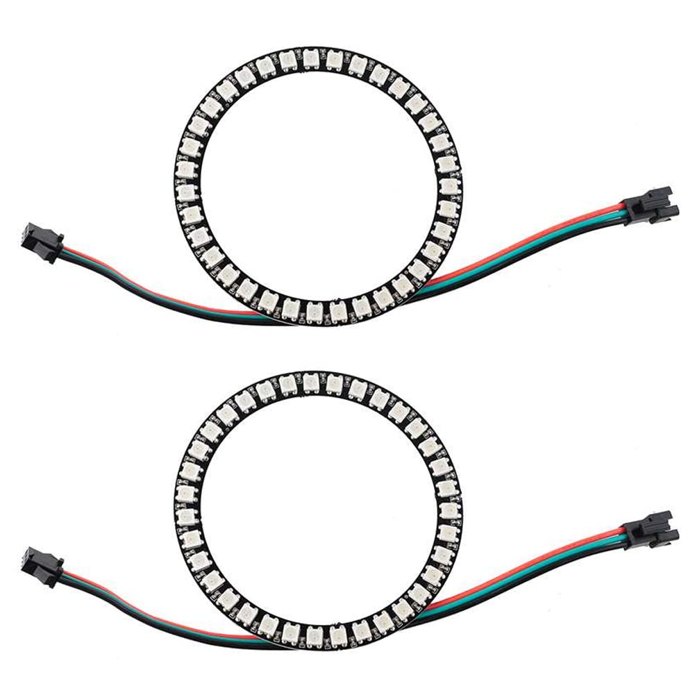 Amazon.com: Geekstory 2PCS 35Bits WS2812 5050 RGB LED Ring Lamp Light ...