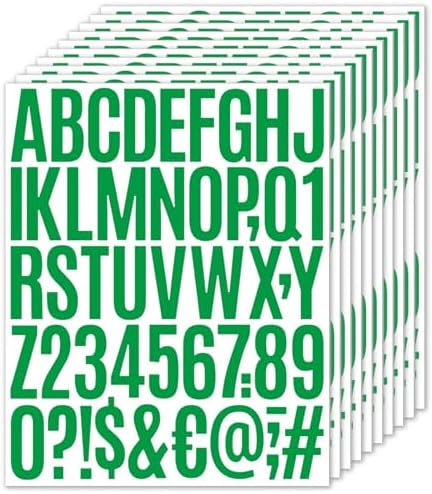 Amazon.com: 10 Sets Vinyl Letter Stickers,2 inch Self-Adhesive Alphabet ...
