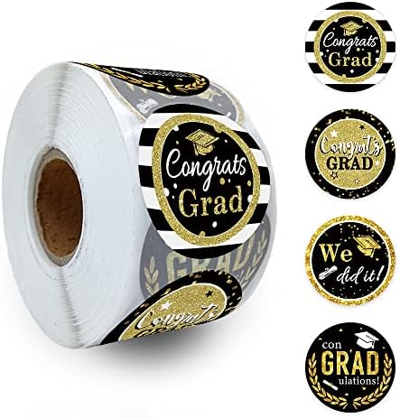 Amazon.com: easykart labels 2" Round 300 Pack Metallic Graduation ...