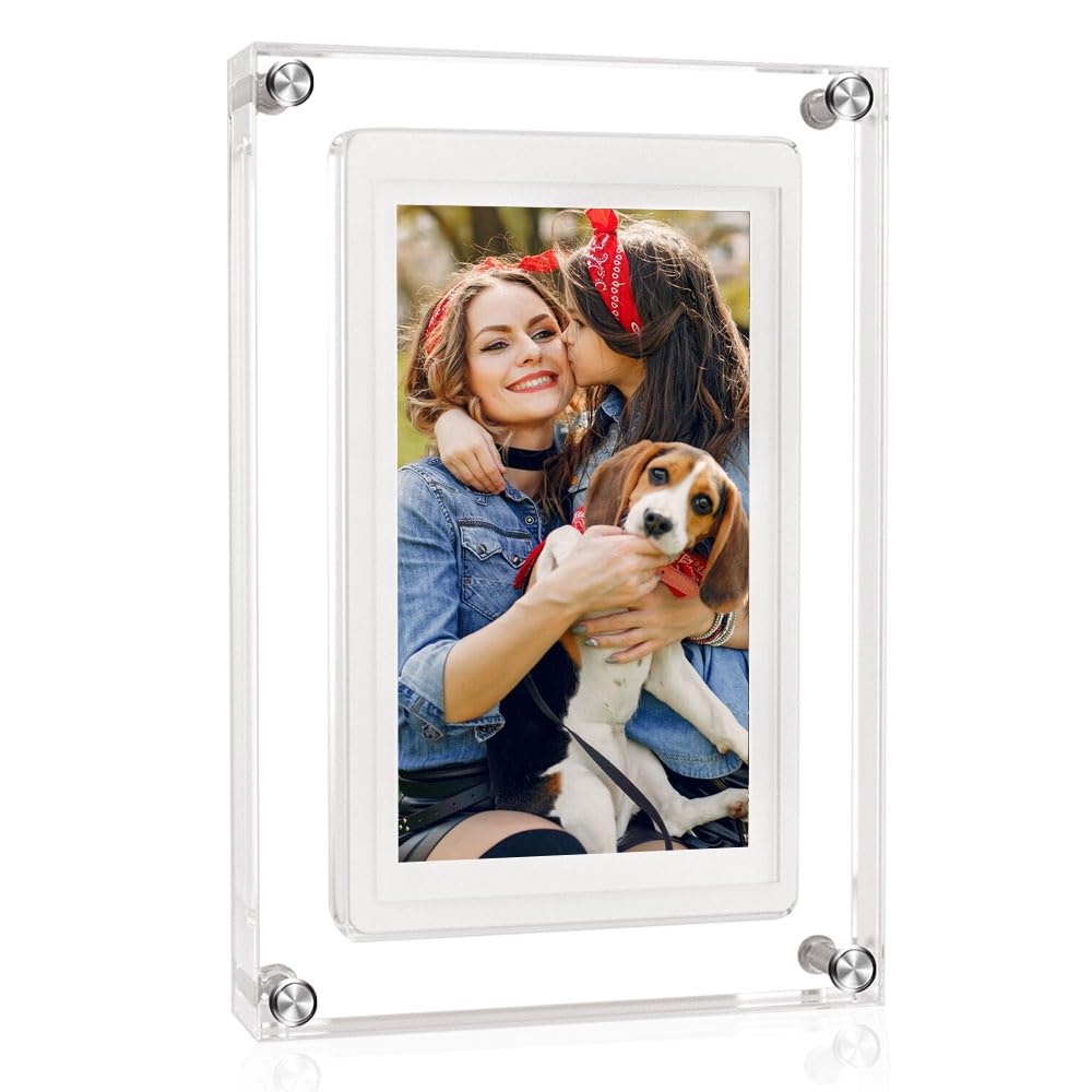 Amazon.com : 5 Inch Digital Picture Frame, Acrylic Video Frame with 8GB ...