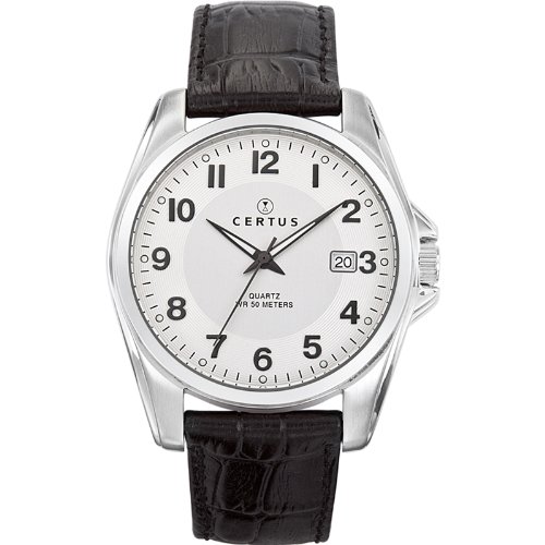 Certus Paris Men's 610950 Classic Silver Dial Date Watch : Amazon.in ...