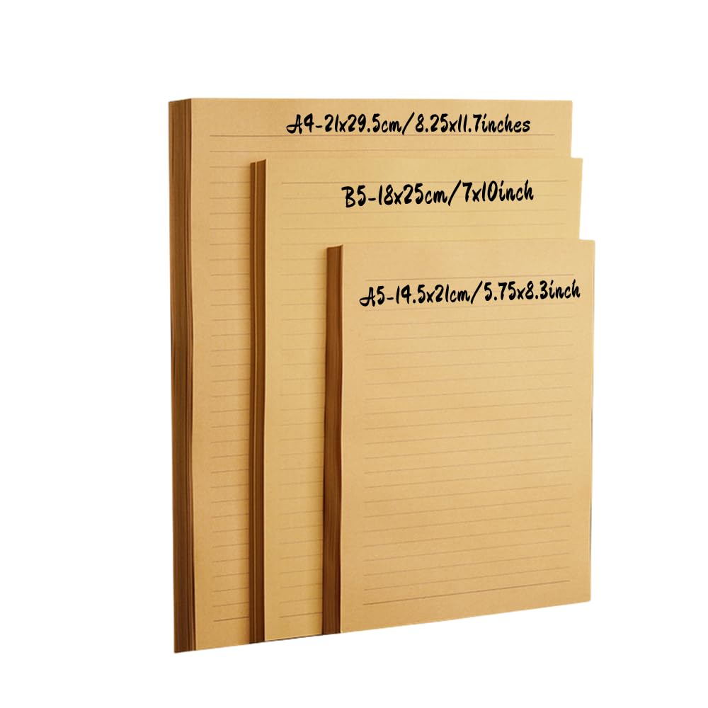 Snapklik.com : Kraft Stationary Paper For Writing,Lined Stationary ...