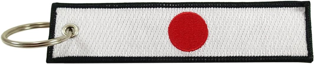 Amazon.com: Luso Japan Flag Key Chain, 100% Embroidered : Clothing ...