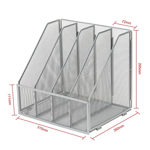 EasyPAG Desktop Metal A4 Magazine File Holder Mesh Desk Tidy Office ...