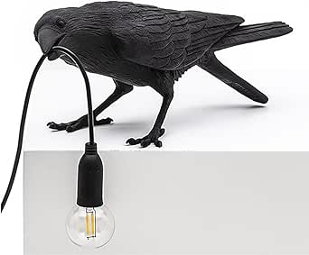 DOSEA Resin Crow Table Lamps Desk Lamp,Gothic Raven Birds Lighting ...