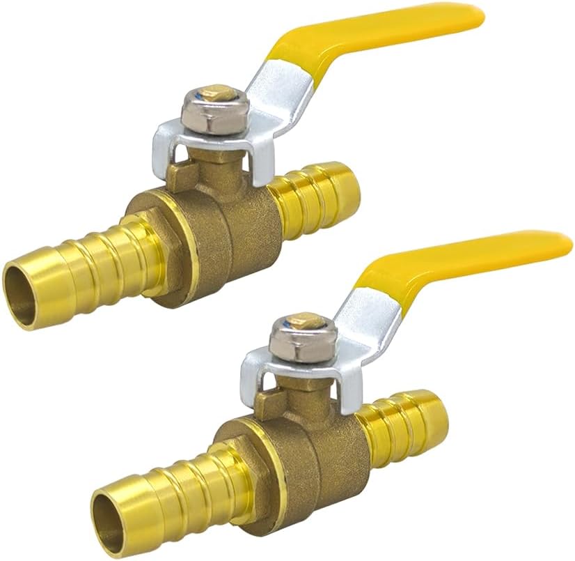 Amazon.com: Joywayus 5/8 Inch Brass PEX Ball Valve for PEX Pipe 2-Way ...
