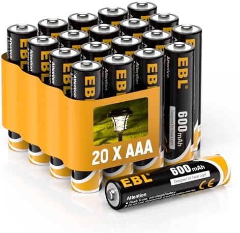 Amazon.com: 12 Packs 1.2V AAA 400mAh Ni-MH Rechargable Batteries for ...