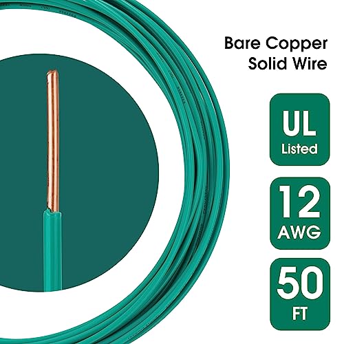 Snapklik.com : UL Listed Solid Pure Copper Grounding Cable, 12 AWG ...