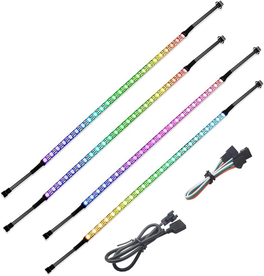 Vrabocry Addressable RGB LED Strip for PC, 5V WS2812 Rainbow Digital ...