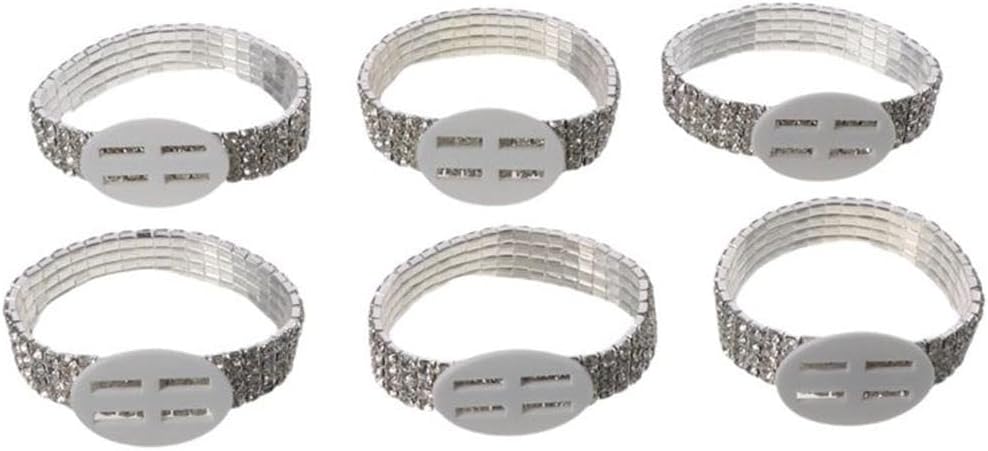 Amazon.com: hobbyhub 6Pcs Twinkling Wedding Rhinestone Elastic Wrist ...