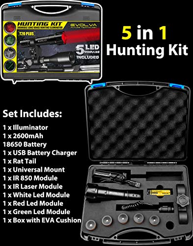 Zoomable Hunting Flashlight Illuminator with Red Green White - Want It All