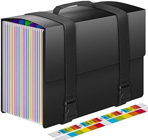 Expanding File Organiser Box Files Folders with Handle,25 Pockets ...
