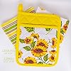Amazon.com - Sunflower Paper Towel Holder with Towel Set & Oven Mitt, 3 ...