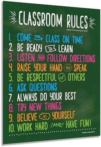 Amazon.com: Classroom Rules #13 - NEW Classroom Management Poster ...