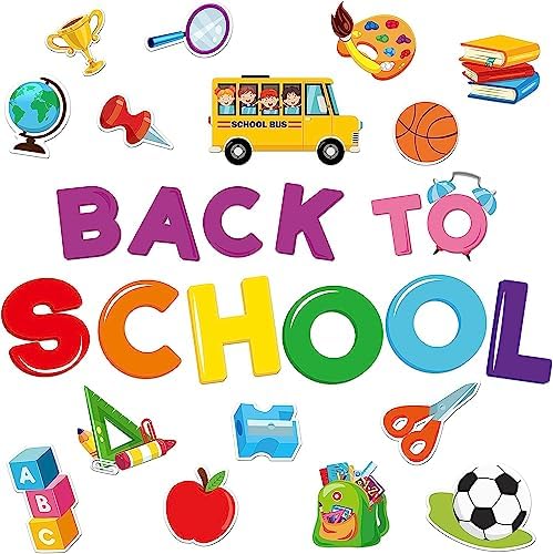 Amazon.com: 102 Pcs Back to School Cutouts Welcome School Classroom ...
