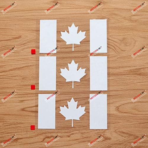 Canadian Flag Canada Decal Sticker Vinyl Maple Leaf - 6 Pack Black 2 ...